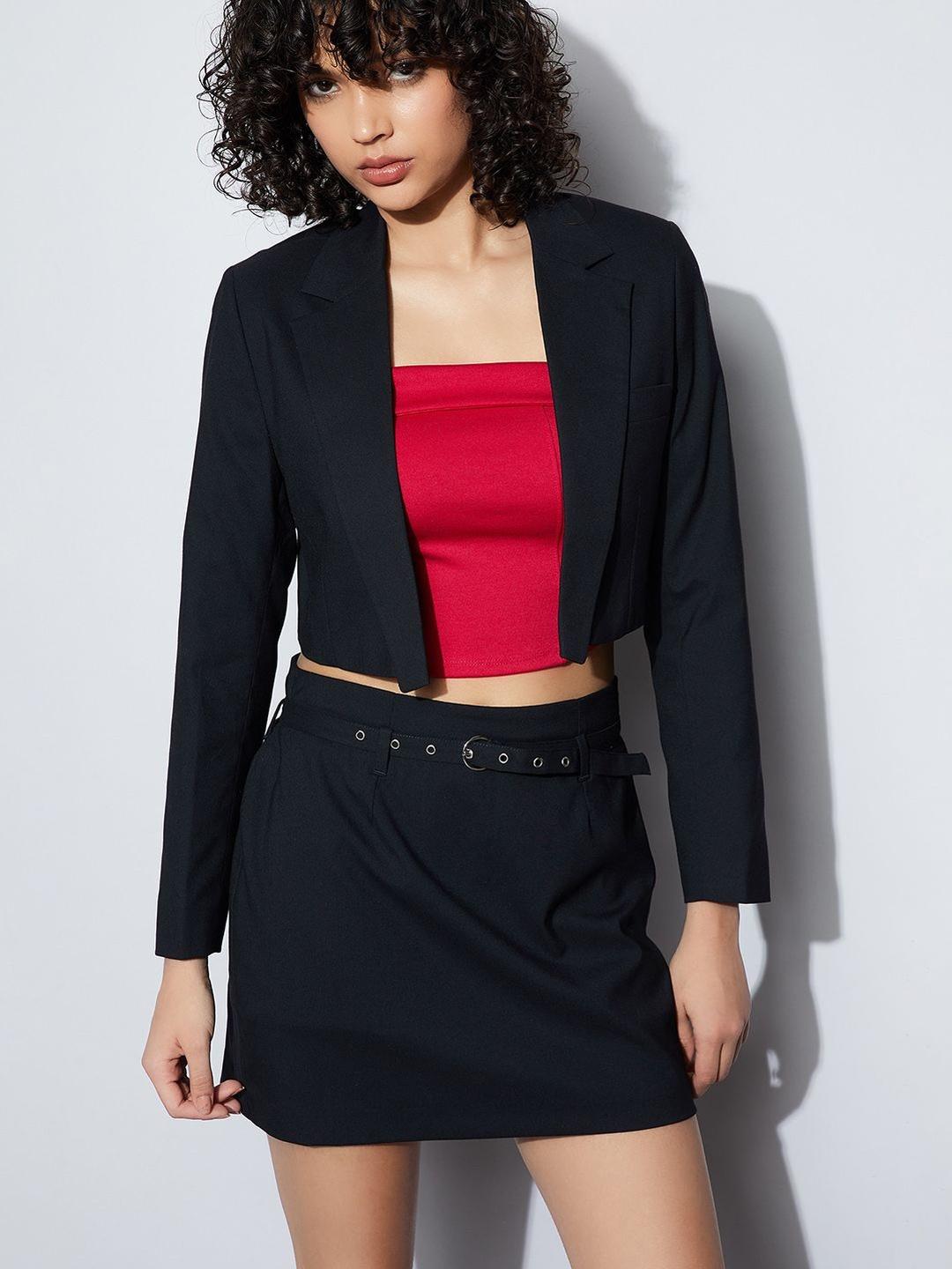 Buy Ginger By Lifestyle Women Crop Open Front Jacket - Jackets for ...