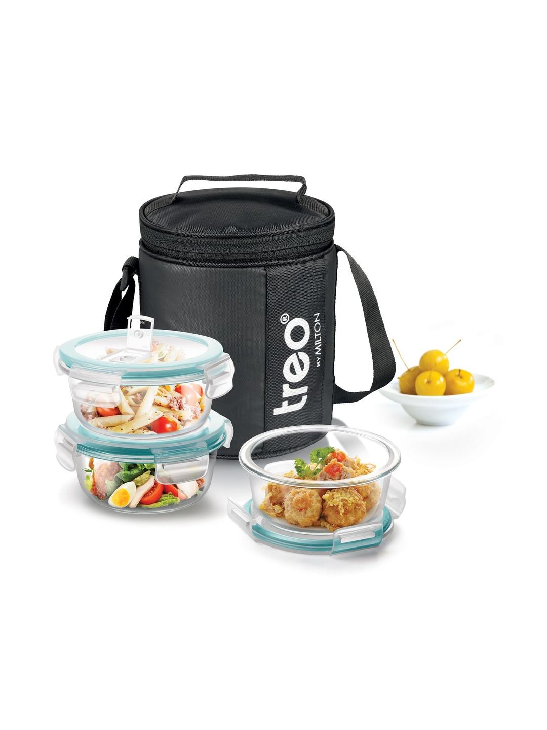 Buy Treo Black 2025 Borosilicate Glass Dishwasher And Microwave Safe ...