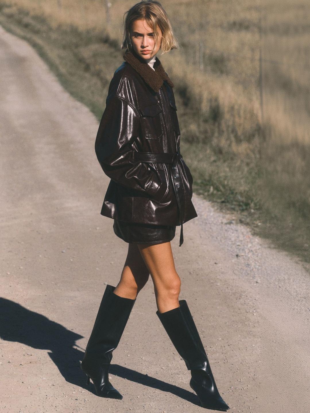 Buy H&M Coated Belted Jacket - Jackets for Women 37755789 | Myntra
