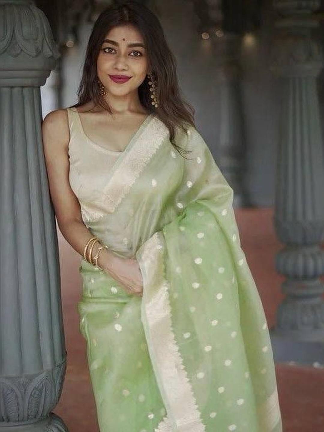 Buy ZARA STAR Woven Design Zari Linen Blend Saree - Sarees for Women ...