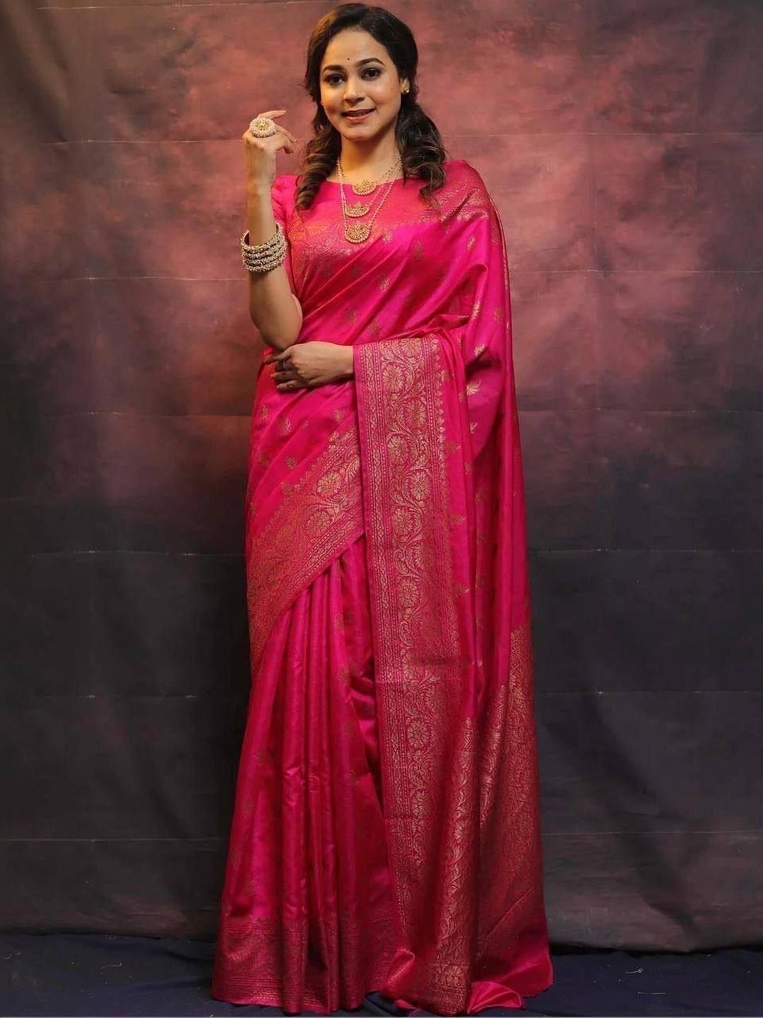 Buy ZARA STAR Ethnic Motifs Zari Silk Blend Saree - Sarees for Women ...