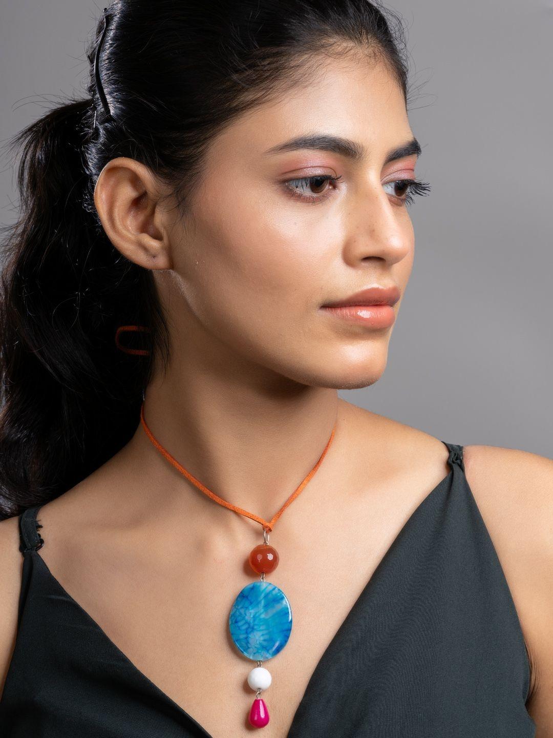 Buy Look And Adorn German Silver Necklace - Necklace And Chains for ...