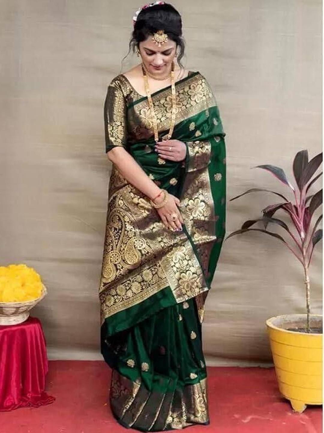 Buy Rajni Rayon Woven Design Silk Blend Saree - Sarees for Women ...