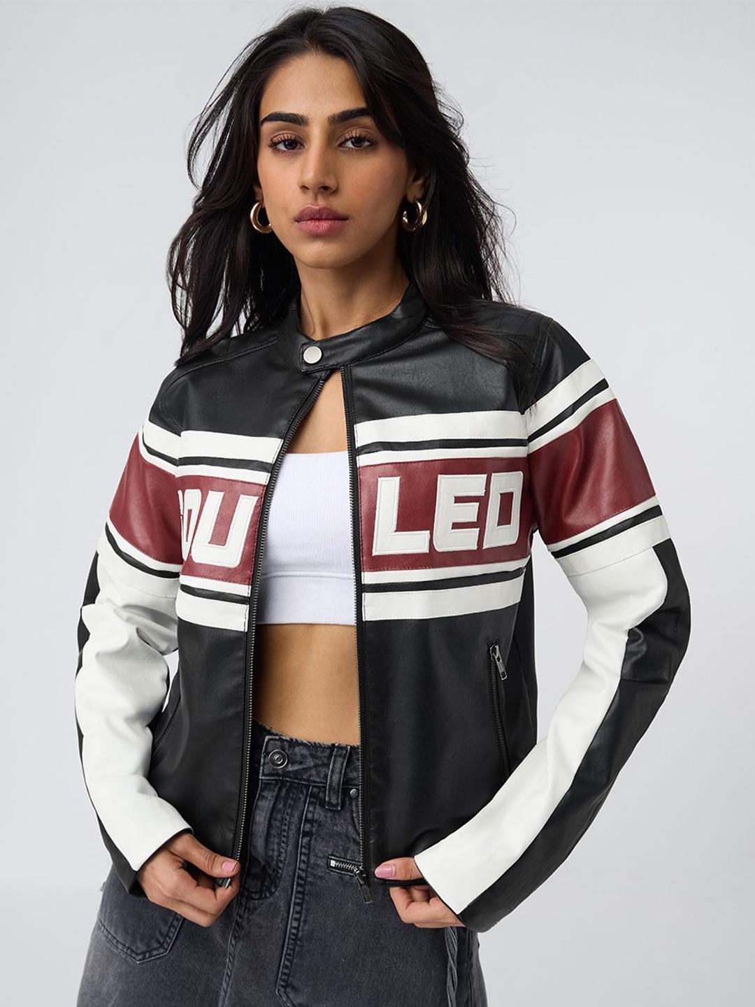 Buy The Souled Store Women Regular Fit Colourblocked Multi Jackets ...