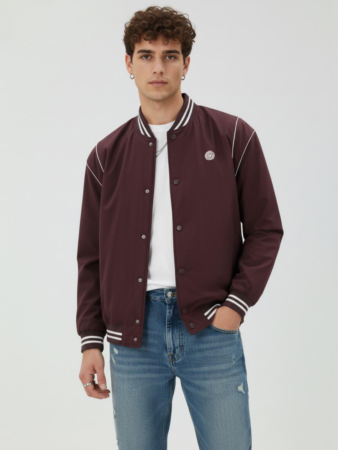Buy Glitchez Contrast Trims Varsity Jacket - Jackets for Men 33573812 ...