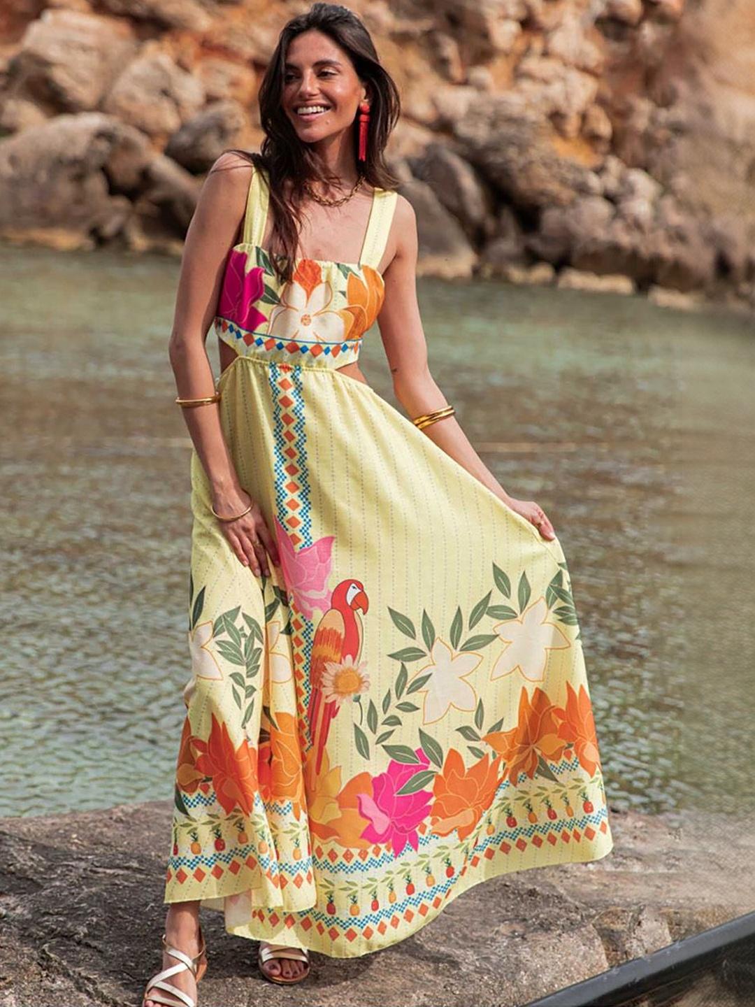 Buy JC Mode Tropical Print Maxi Dress - Dresses for Women 37811259 | Myntra