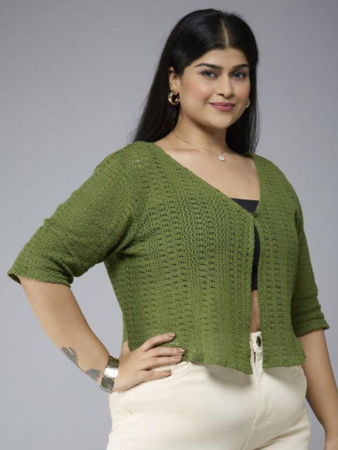 Buy Style Quotient Plus Women Button Shrug - Shrug for Women 37821818 ...