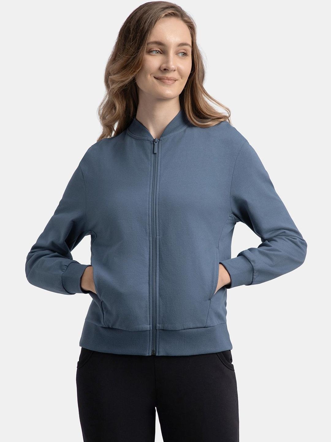 Buy Jockey Super Combed Cotton French Terry Drop Shoulder Styled Jacket ...