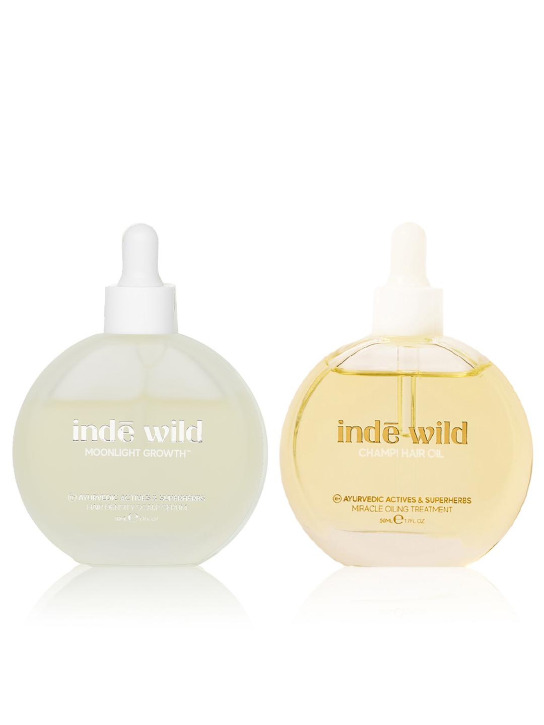Buy Inde Wild Set Of Champi Hair Oil & Moonlight Scalp Serum With ...