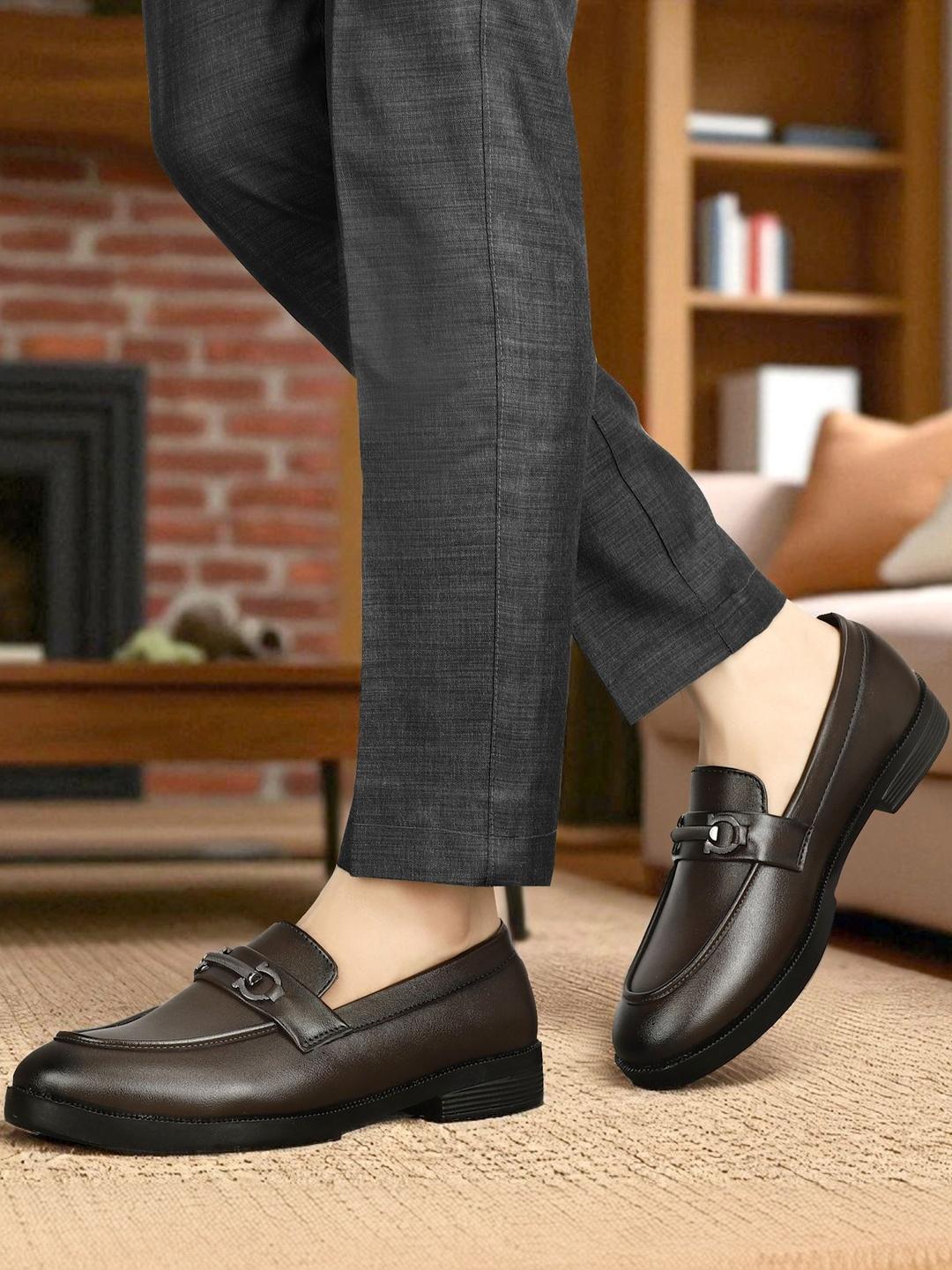 Buy TROTUS Men Textured Formal Loafers - Formal Shoes for Men 37828842 ...
