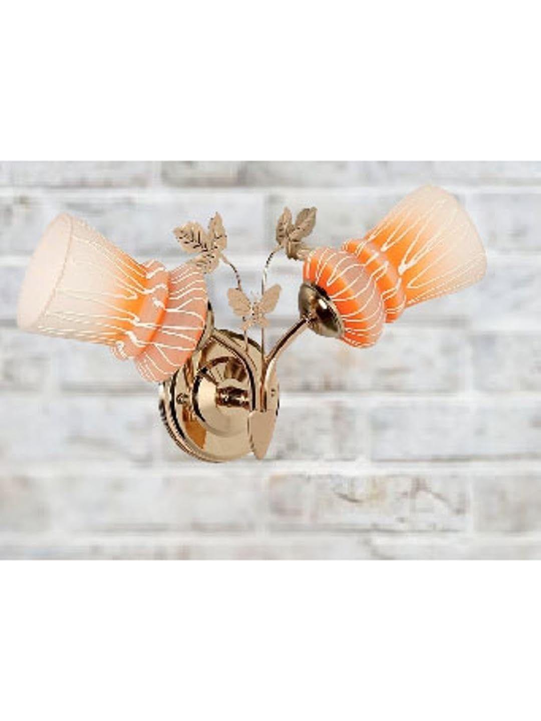 Buy 1ST TIME Orange & Gold Toned Textured Metal Traditional Frustum ...