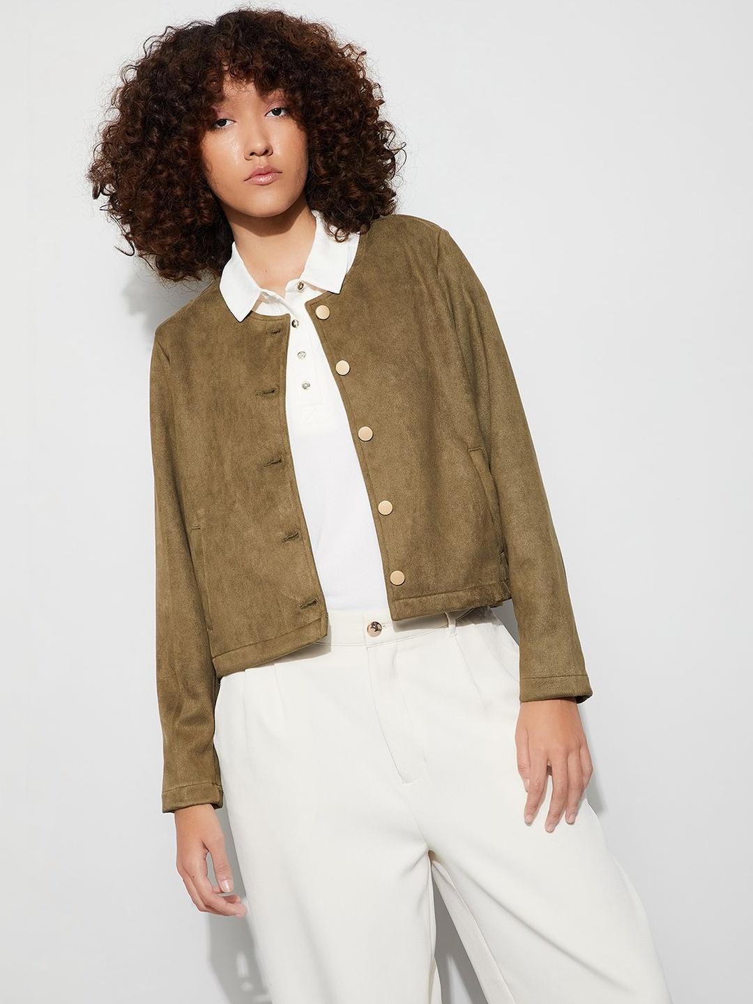 Buy CODE By Lifestyle Women Open Front Jacket - Jackets for Women ...