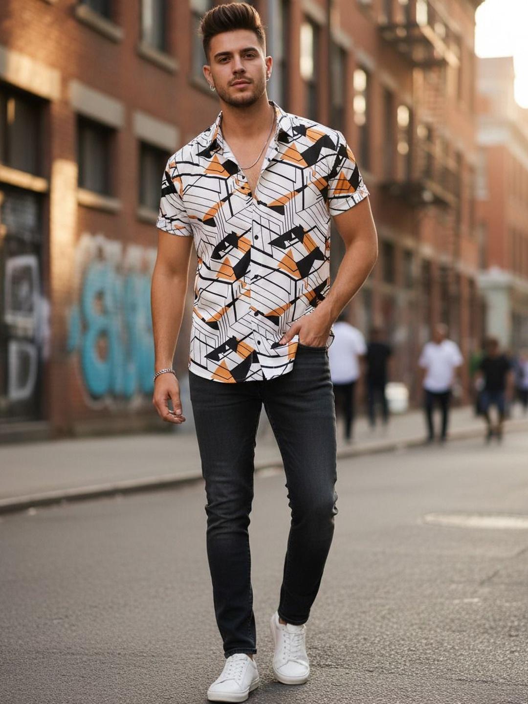 Buy JENSI ENTERPRISE Men Classic Printed Casual Shirt - Shirts for Men ...