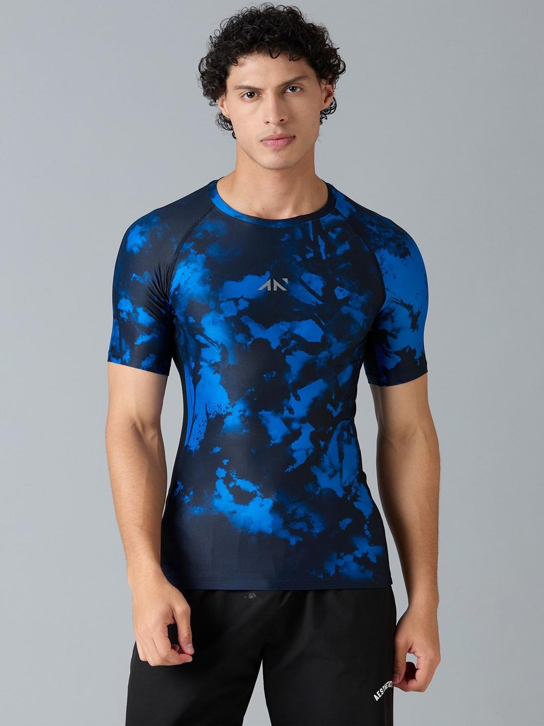Buy AESTHETIC NATION Men Printed Dri FIT Compression T Shirt - Tshirts ...