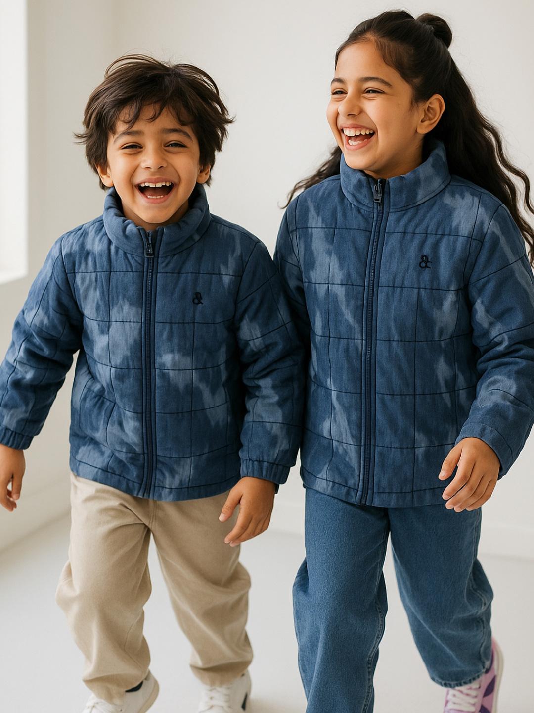 Buy TALES & STORIES Kids Abstract Printed Lightweight Padded Jacket ...