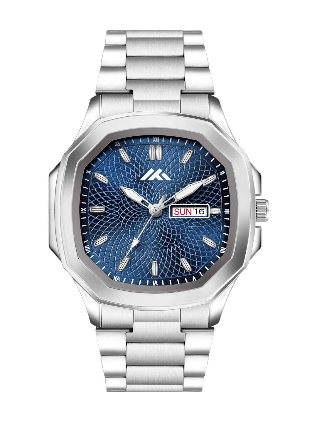 Buy LUXURIT Men Patterned Dial & Stainless Steel Straps Analogue ...
