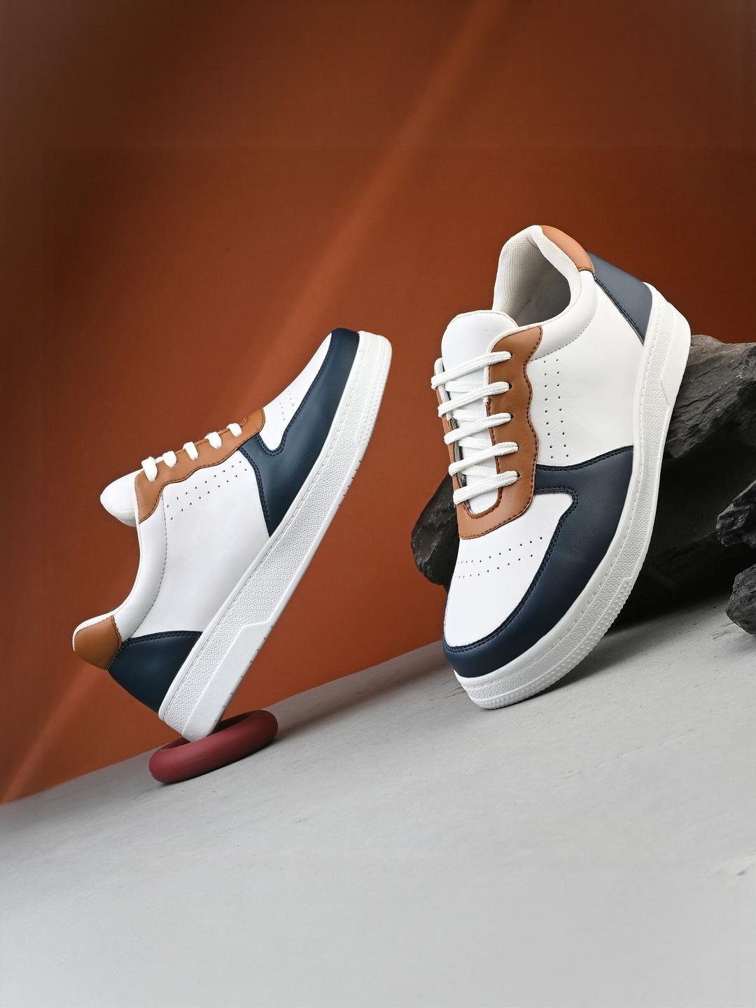 Buy TROTUS Men Colourblocked Round Toe Lace Ups Sneakers - Casual Shoes ...