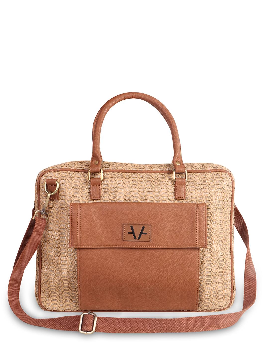 Buy Avake Lightweight Raffia Vegan Leather Laptop Bag - Laptop Bag for ...