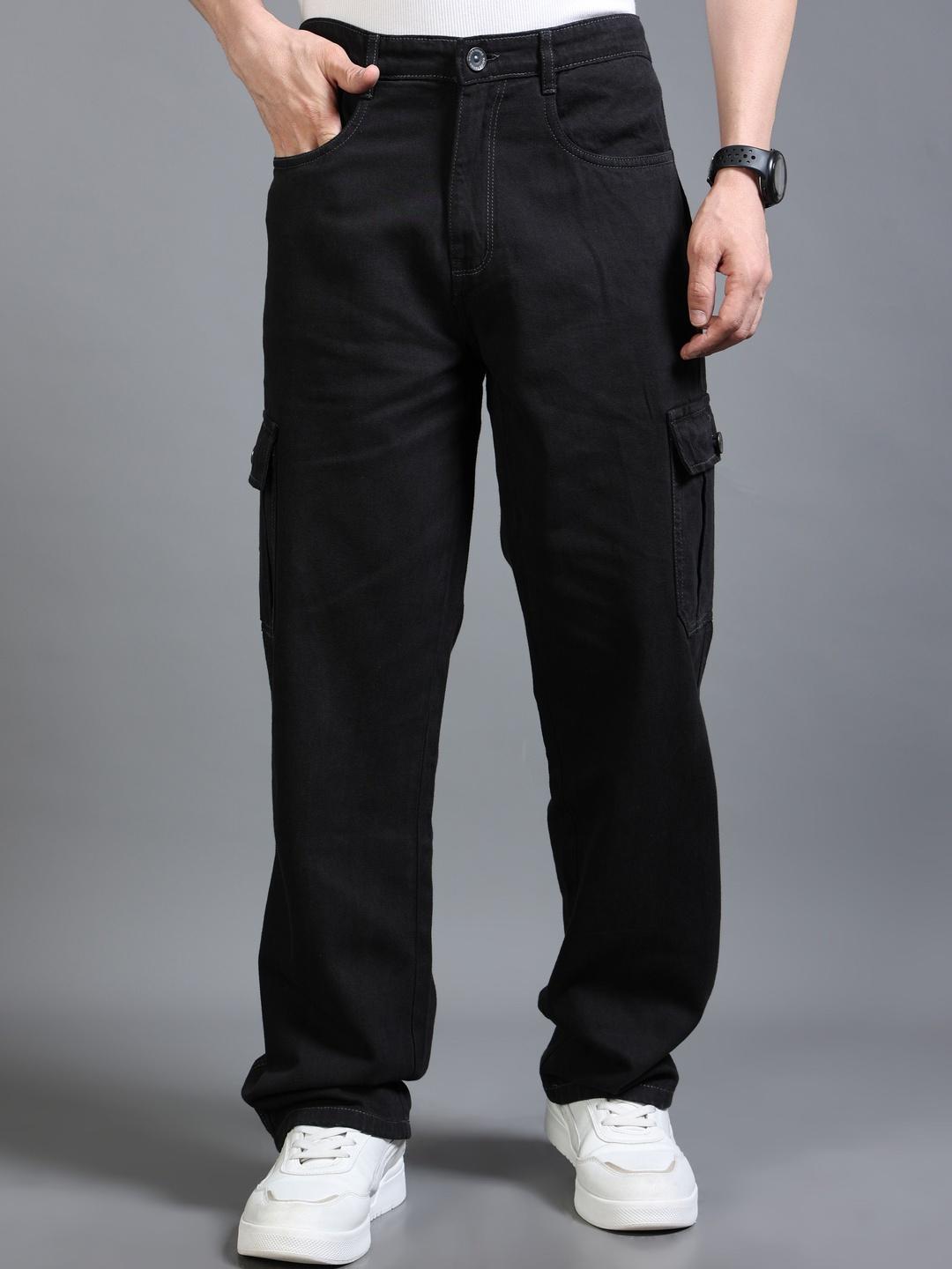 Buy Kolor Fusion Men Loose Baggy Clean Look Mid Rise Cargo Styles Jeans ...
