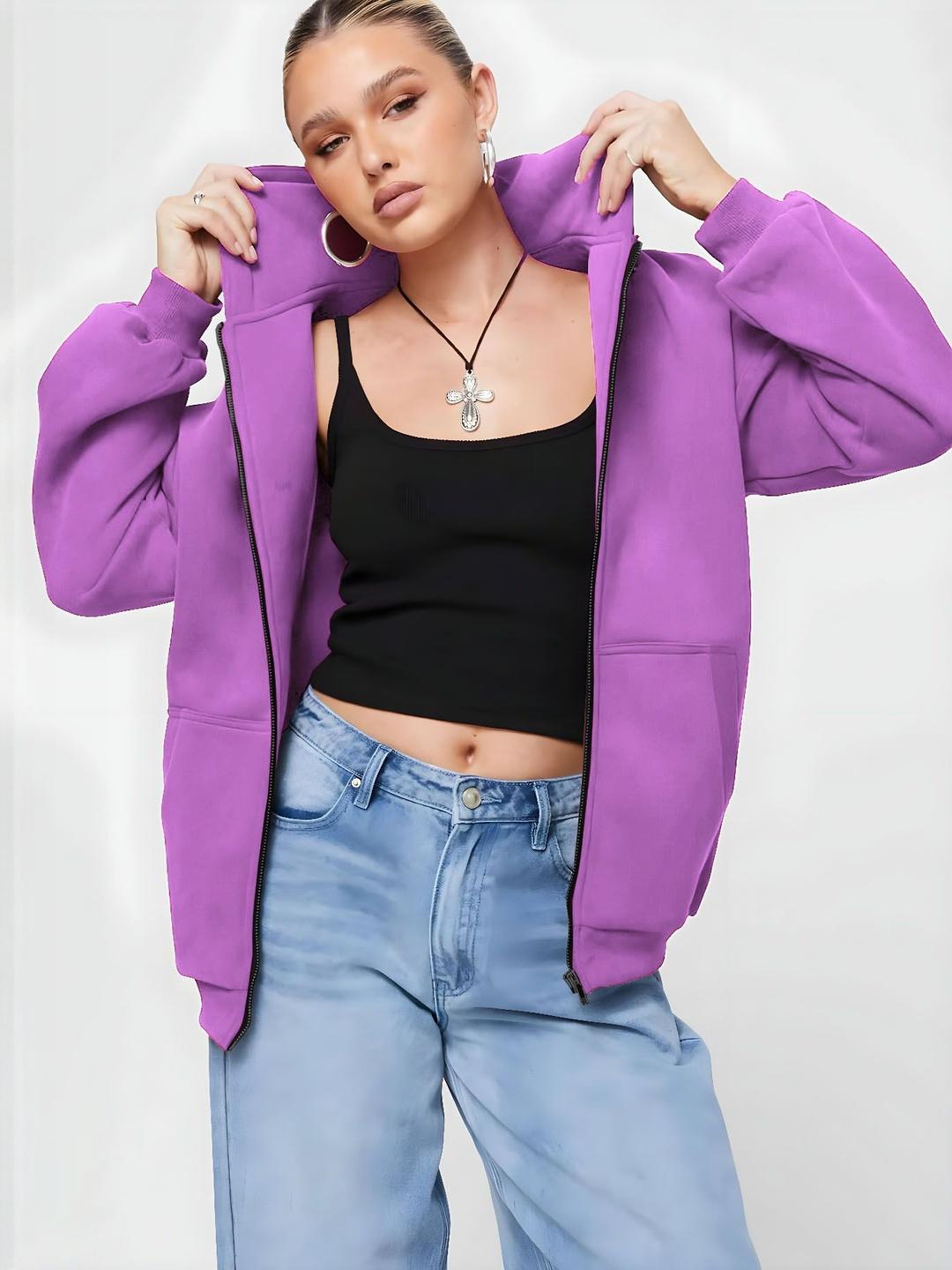 Buy Kintu Parantu Women Fleece Lightweight Open Front Jacket - Jackets ...