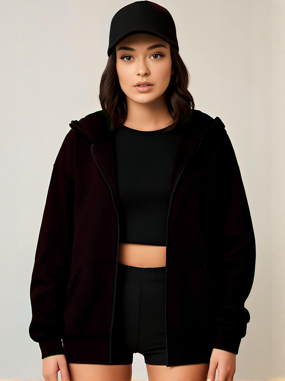 Buy Kintu Parantu Women Fleece Lightweight Open Front Jacket - Jackets ...