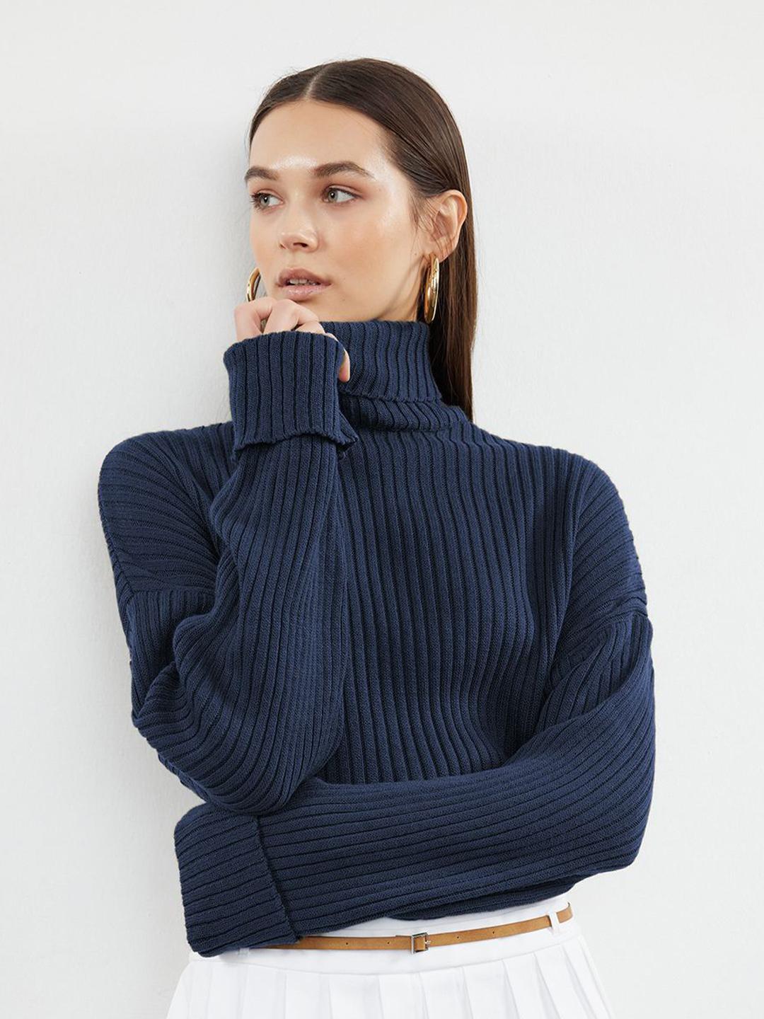 Buy Trendyol Women Ribbed Crop Pullover - Sweaters for Women 37470953 ...