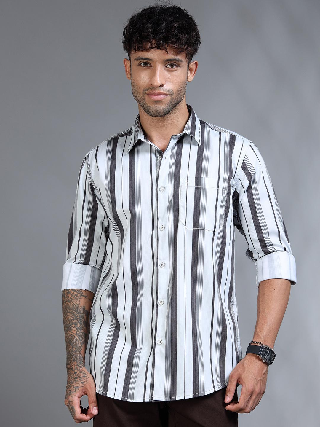 Buy RIGS AND RAGS Men Classic Striped Casual Shirt - Shirts for Men ...