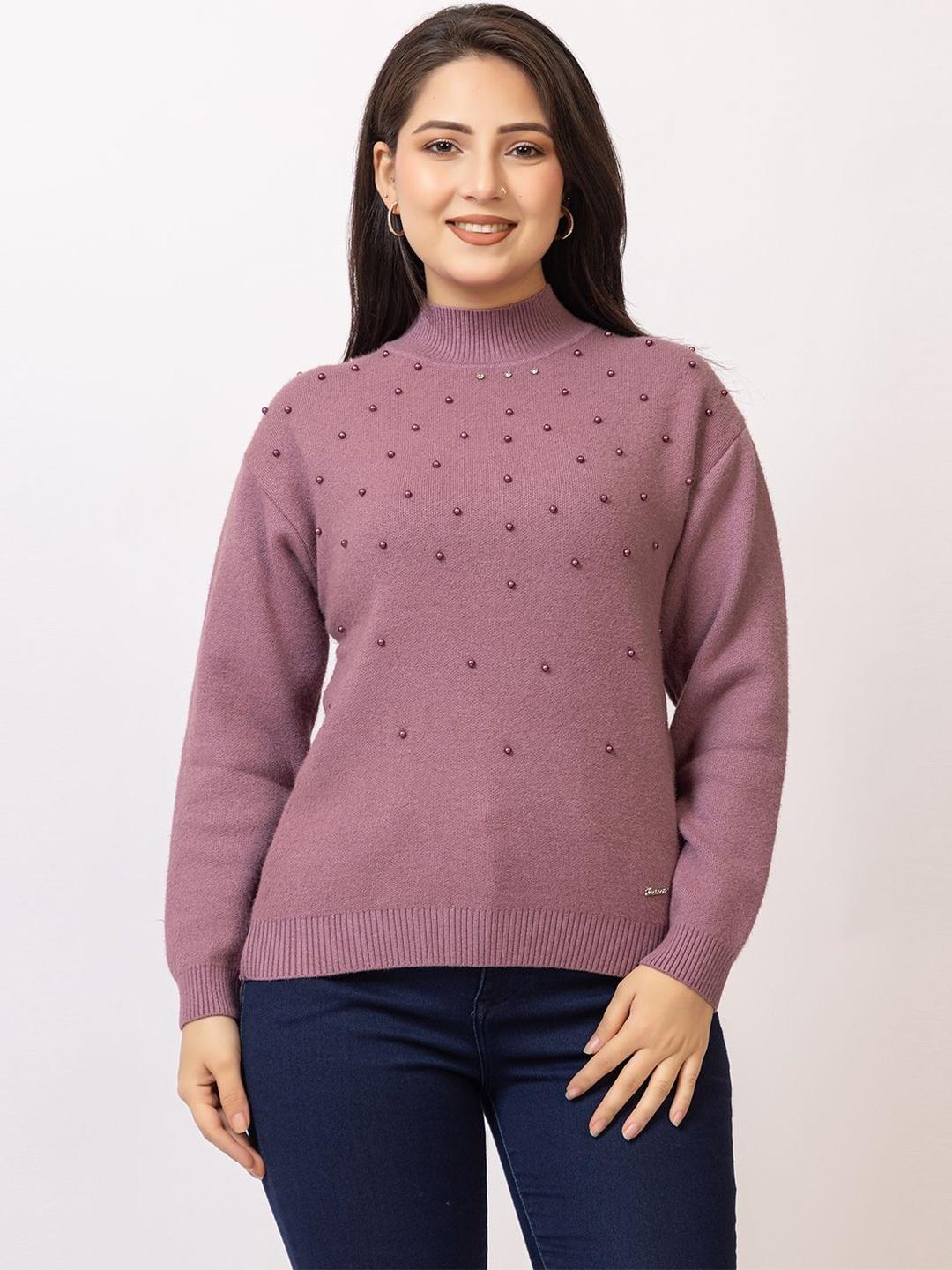 Buy LASOON Embellished Woollen Tweed Top - Tops for Women 37481637 | Myntra