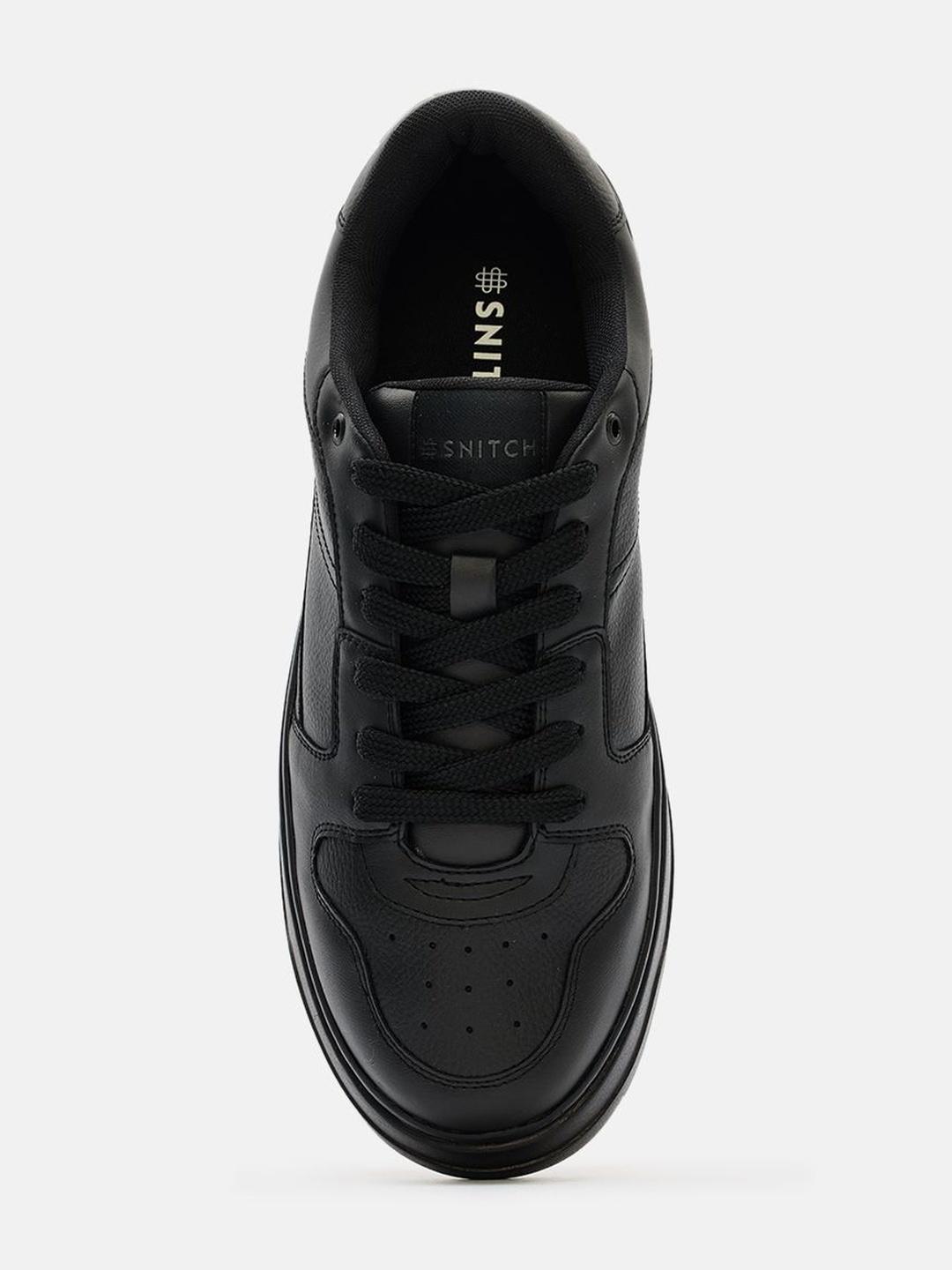 Buy Snitch Men Textured Round Toe Lace Ups Sneakers - Casual Shoes for ...