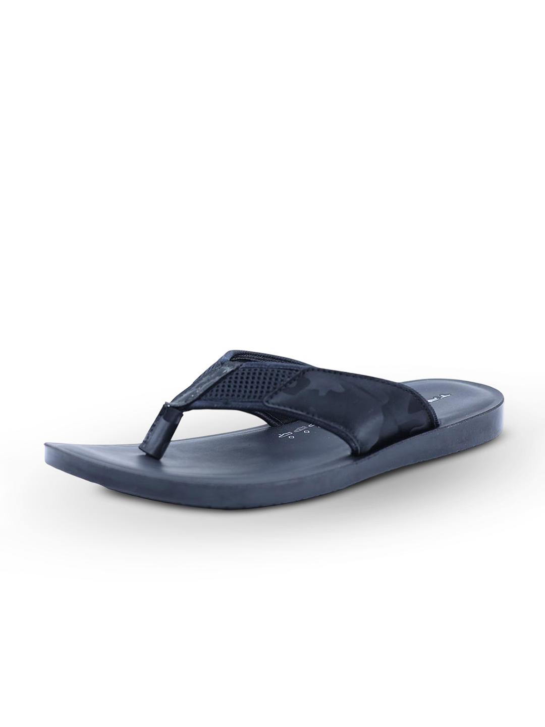 Buy Trekiva Men Black PU Flip Flops - Flip Flops for Men 35919488 | Myntra
