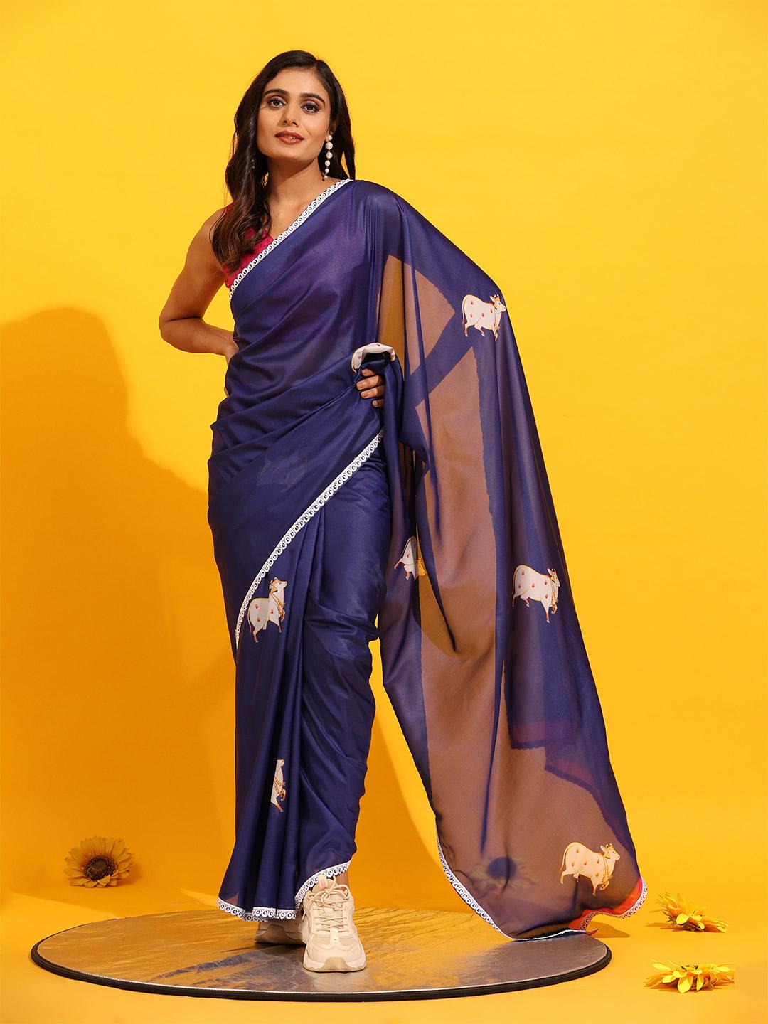 Buy Silk Land Ethnic Motifs Zari Silk Blend Banarasi Saree - Sarees for ...