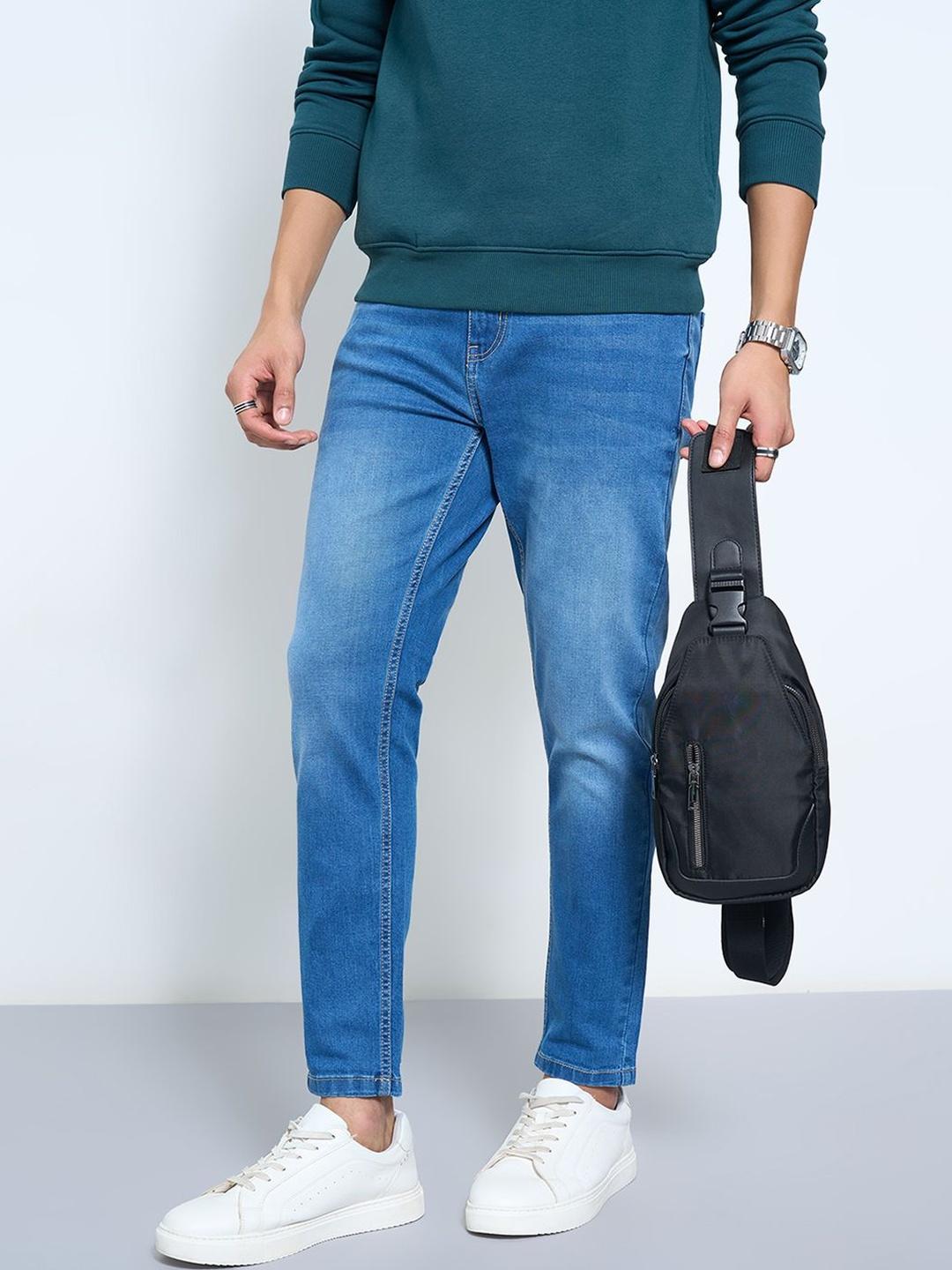 Buy SF JEANS By Pantaloons Men Slim Fit Mid Rise Light Fade Jeans ...