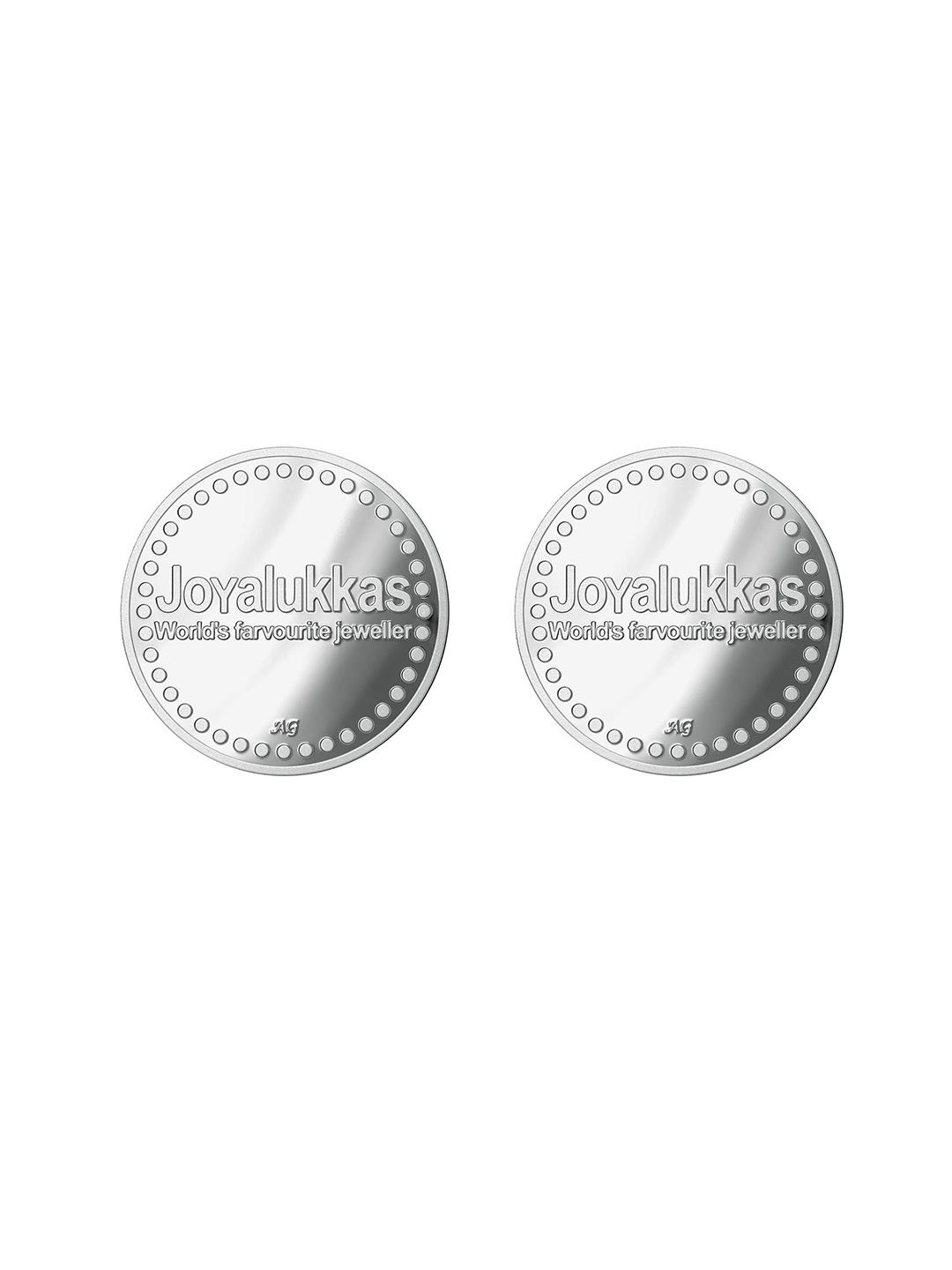 Buy Joyalukkas 999 Purity Set Of 2 Round Shaped Coin 20gm - Silver ...