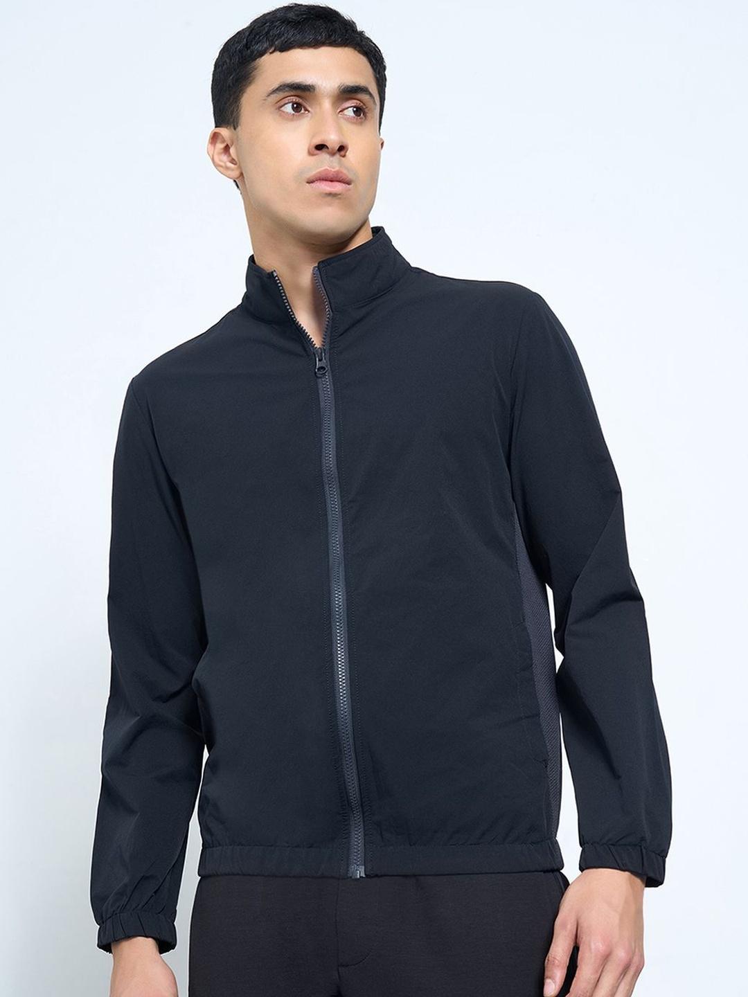 Buy Ajile By Pantaloons Men Geometric Crop Open Front Jacket With ...