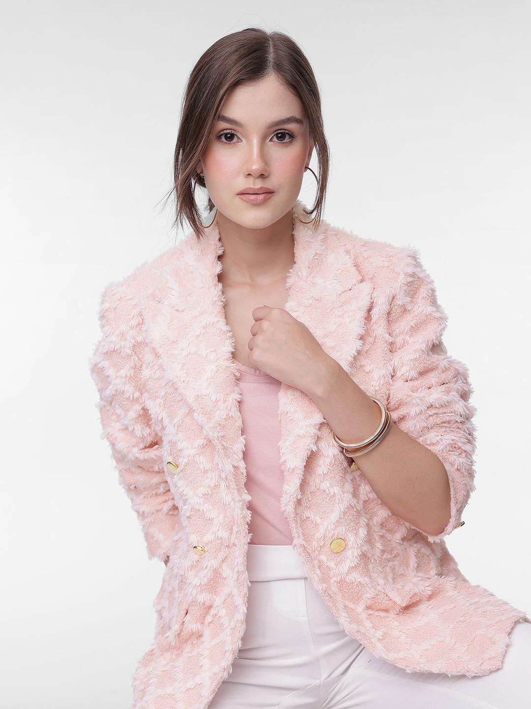 Buy French Connection Geometric Boucle Tailored Coat - Coats for Women ...