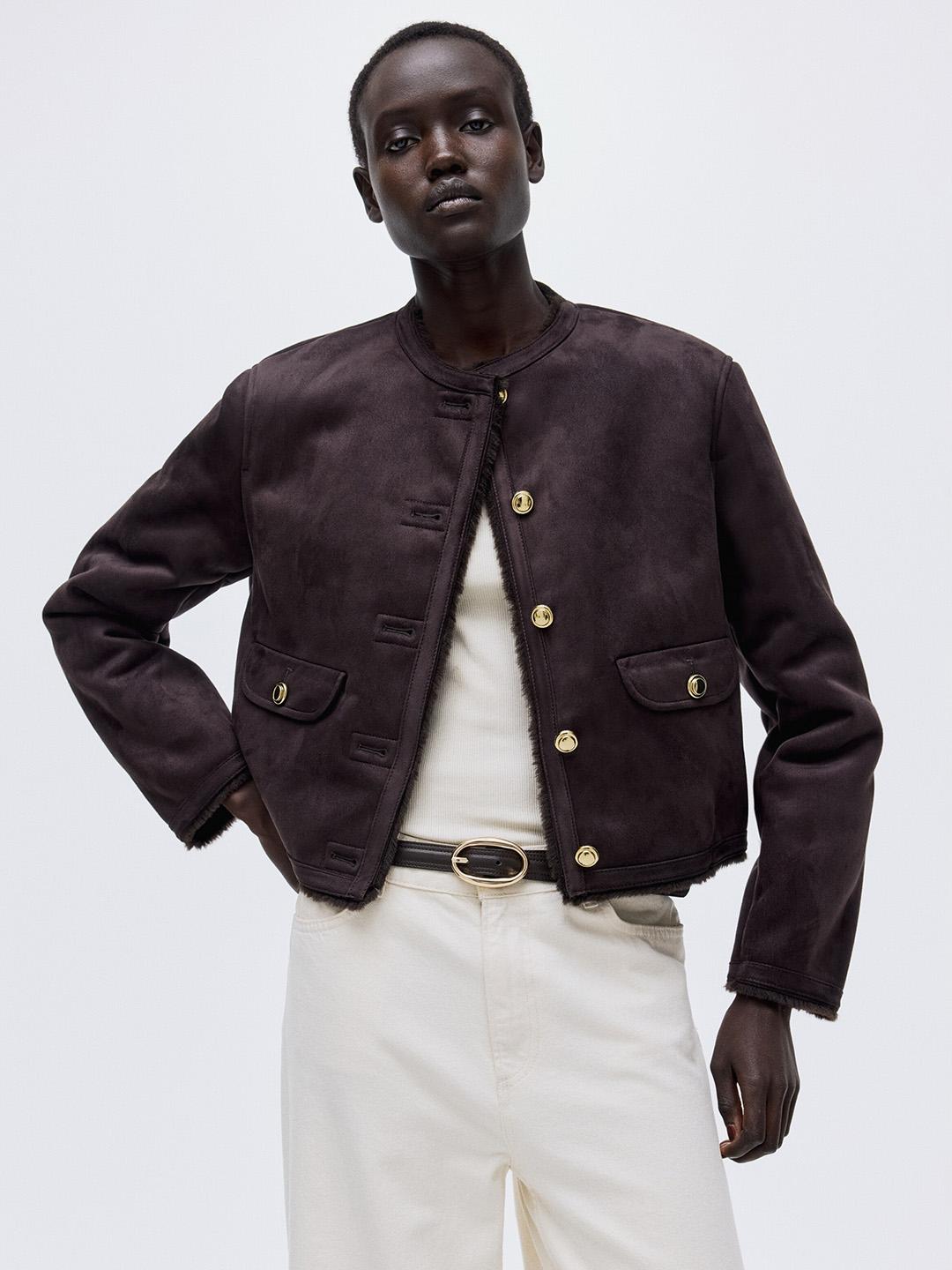 Buy H&M Women Pile Lined Jacket - Jackets for Women 37339514 | Myntra