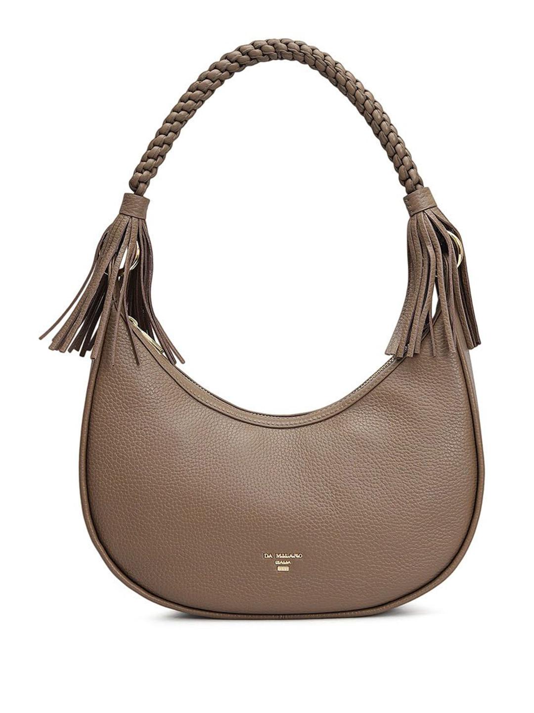 Buy Da Milano Leather Shoulder Bag With Tasselled - Handbags for Women ...