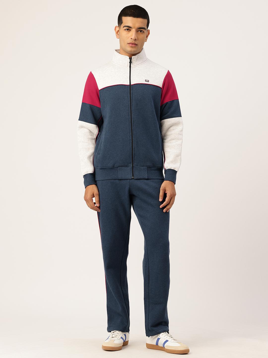 Buy Monte Carlo Colorblocked Mock Collar Tracksuit - Tracksuits for Men ...