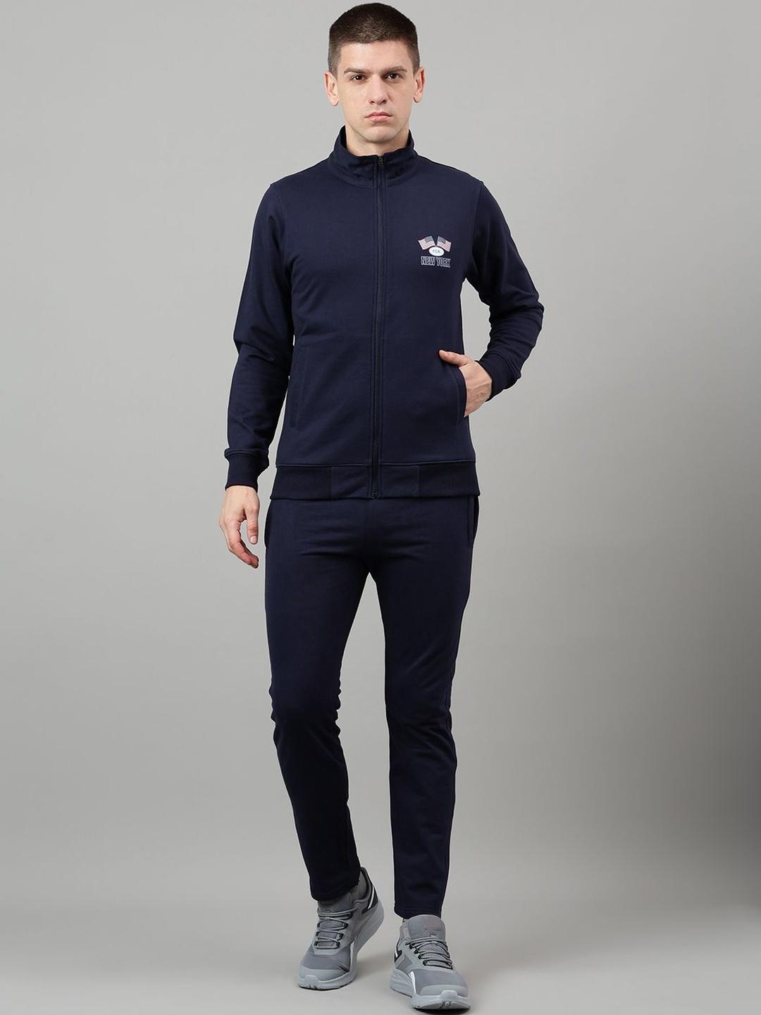 Buy FCK GOLD Men Solid Mock Neck Regular Fit Tracksuits - Tracksuits ...