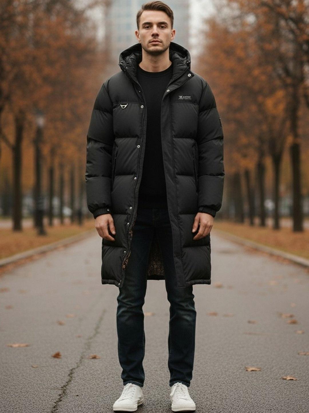 Buy HERE&NOW Men Puffer Jacket With Patchwork - Jackets for Men ...