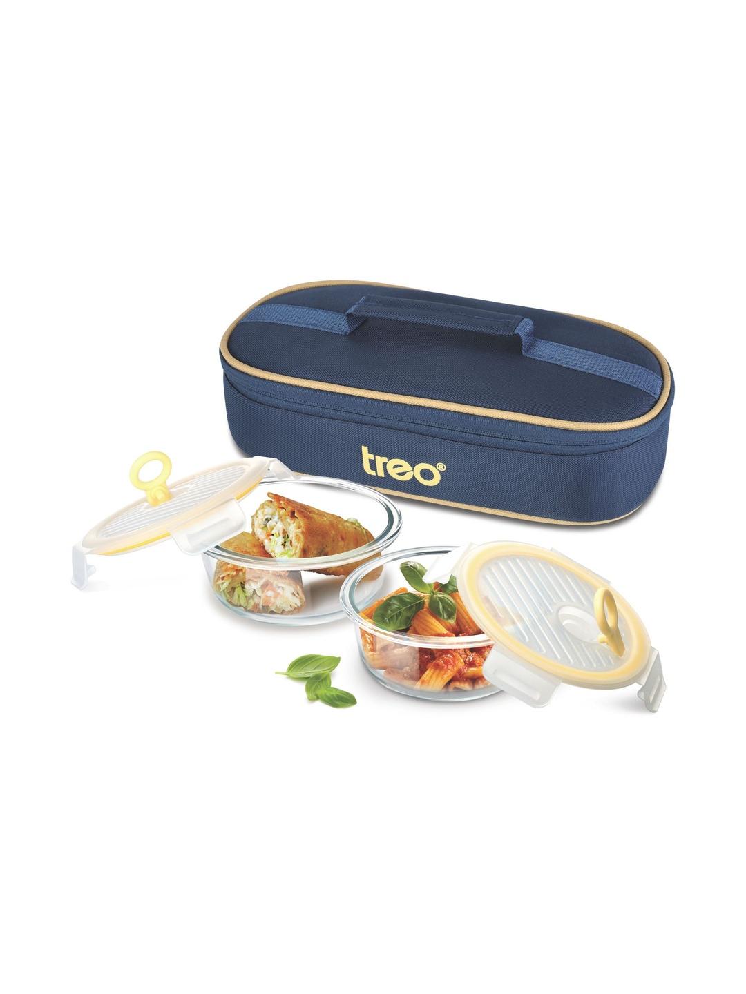 Buy Treo Blue 2025 Borosilicate Glass Dishwasher And Microwave Safe ...