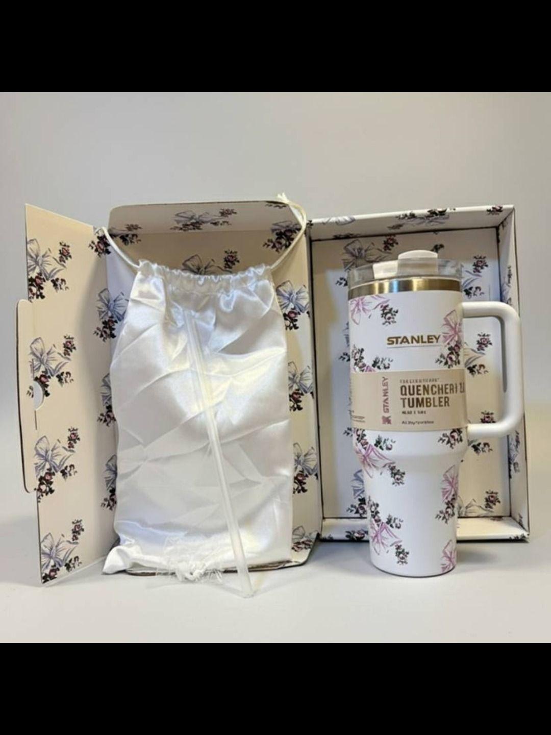 Buy STANLEY Beige Floral Printed Stainless Steel Quencher Tumbler 1200 ...