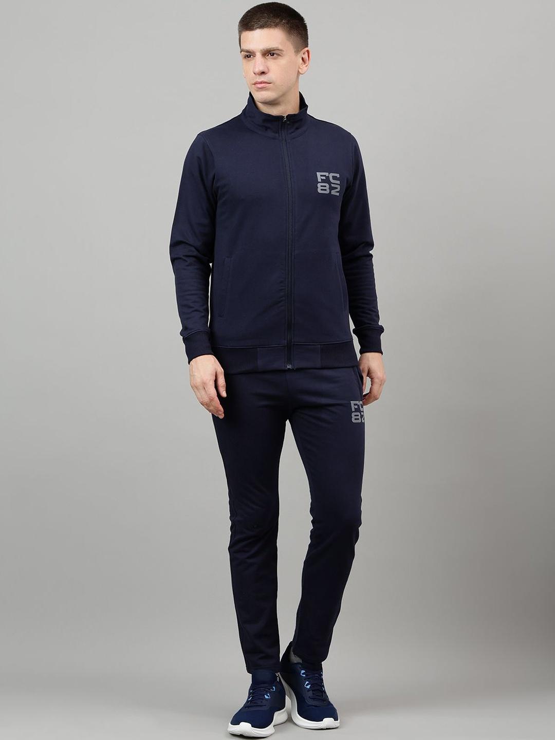 Buy FCK GOLD Mock Neck Solid Regular Fit Tracksuits - Tracksuits for ...