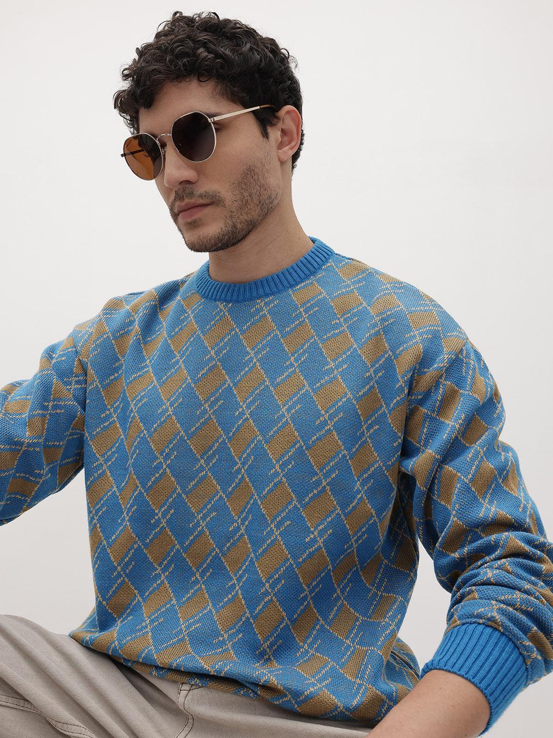 Buy The Roadster Life Co. Geometric Design Pullover - Sweaters for Men ...