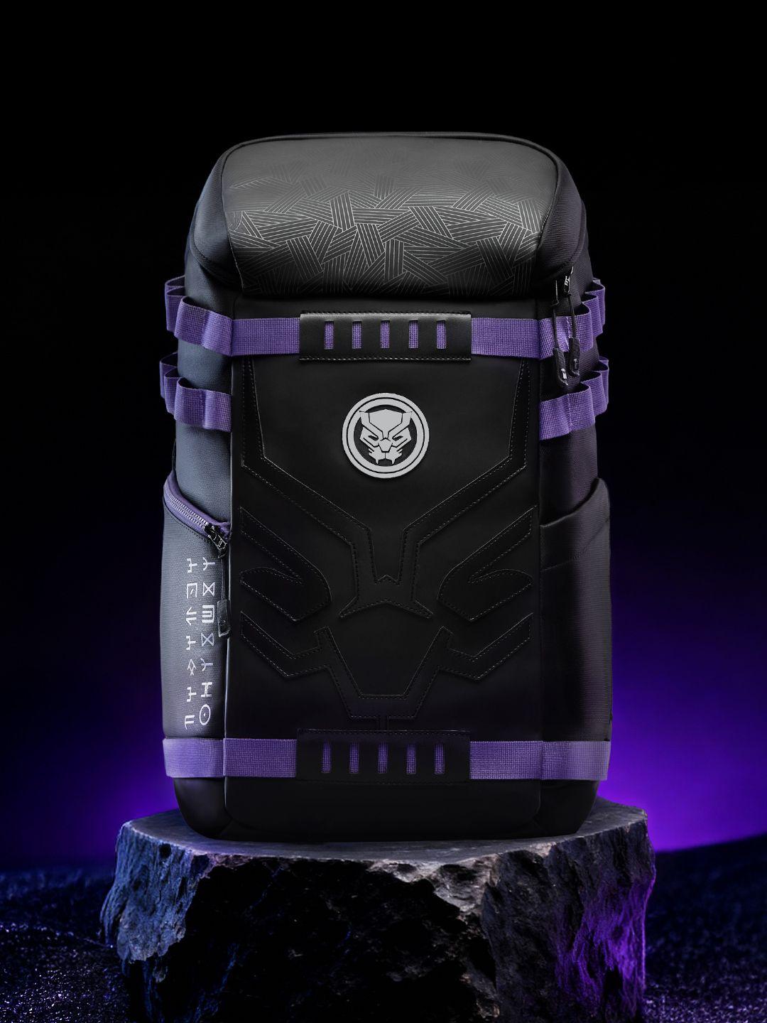 Buy The Souled Store Men Black Panther Printed Black Backpacks ...