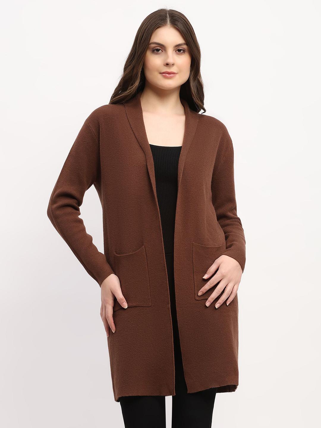 Buy Global Republic Shawl Collar Longline Open Front Shrug - Shrug for ...