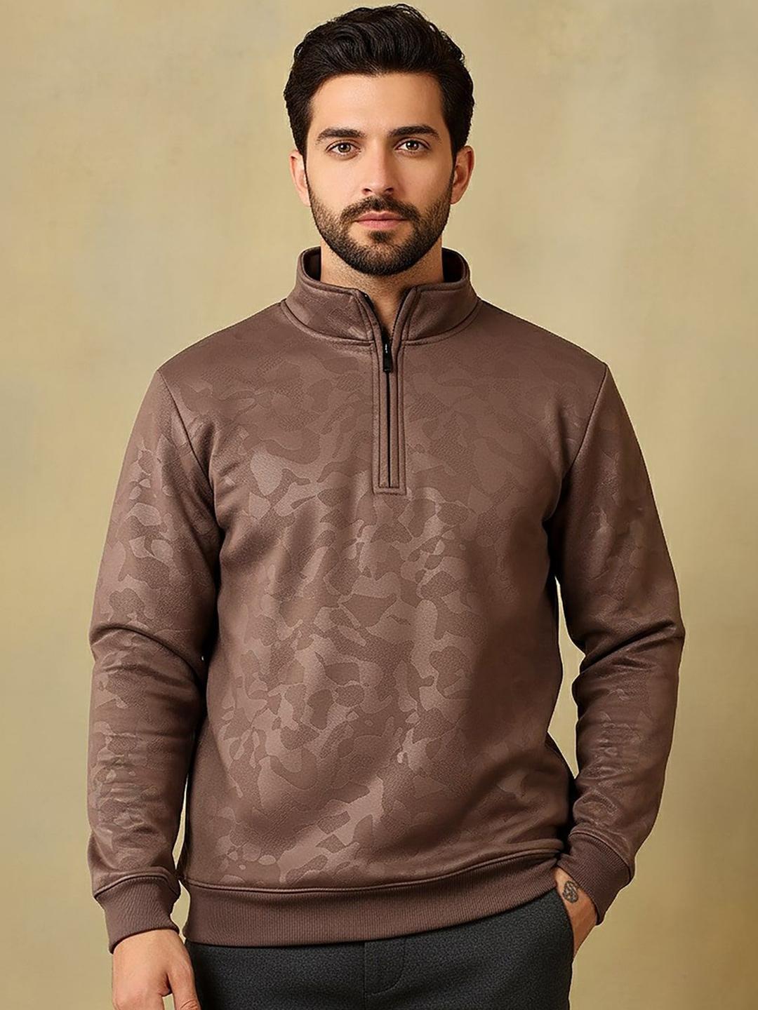 Buy Mast & Harbour Men High Neck Oversized Sweatshirt With Insert ...