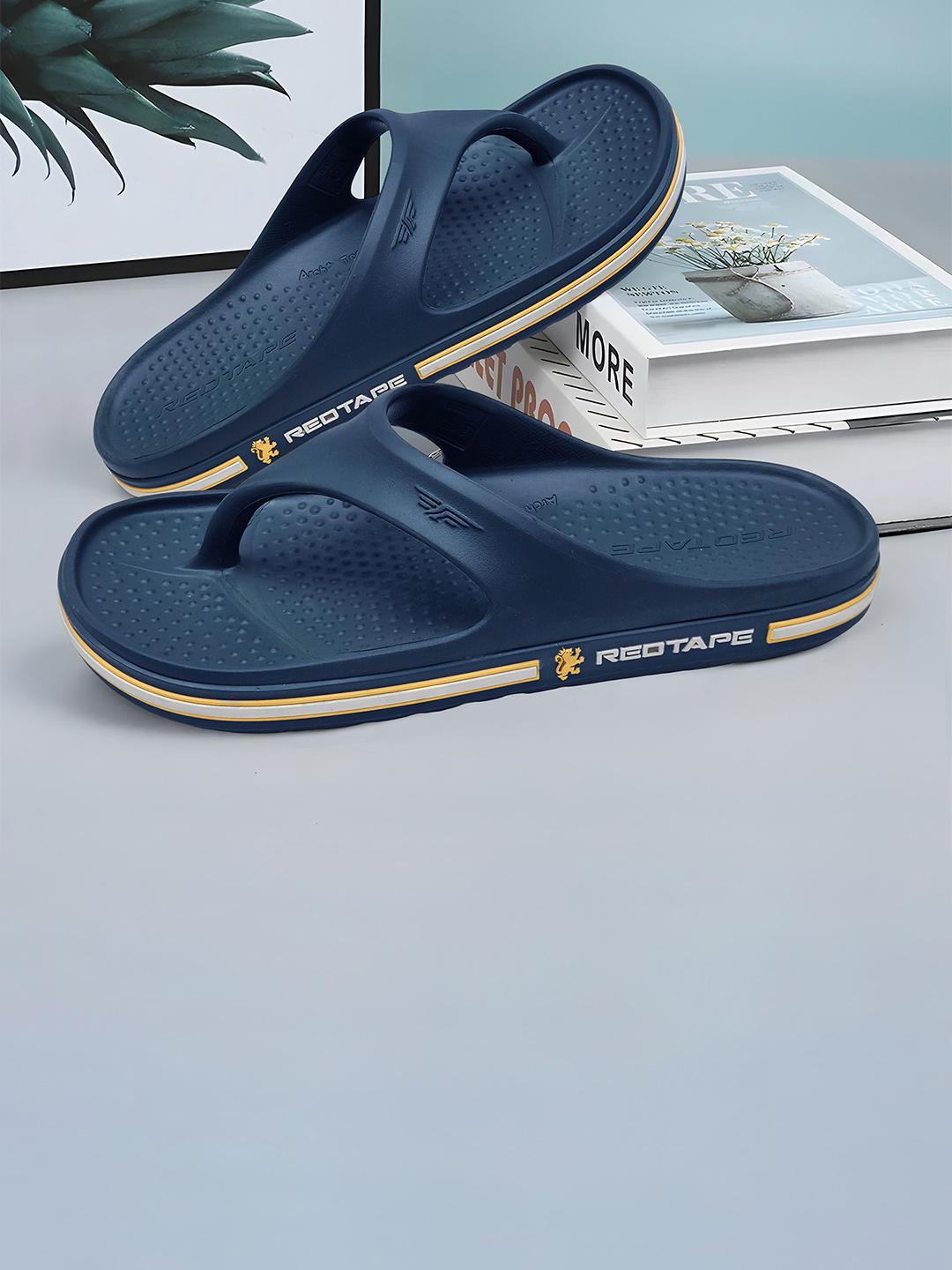 Buy Red Tape Men Cushioned Footbed Thong Flip Flops - Flip Flops for ...
