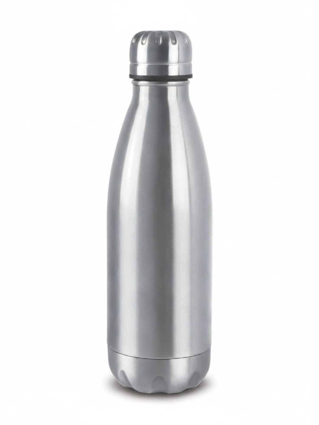 Buy MANAV TRENDZ Silver Toned Single Stainless Steel Solid Water Bottle ...