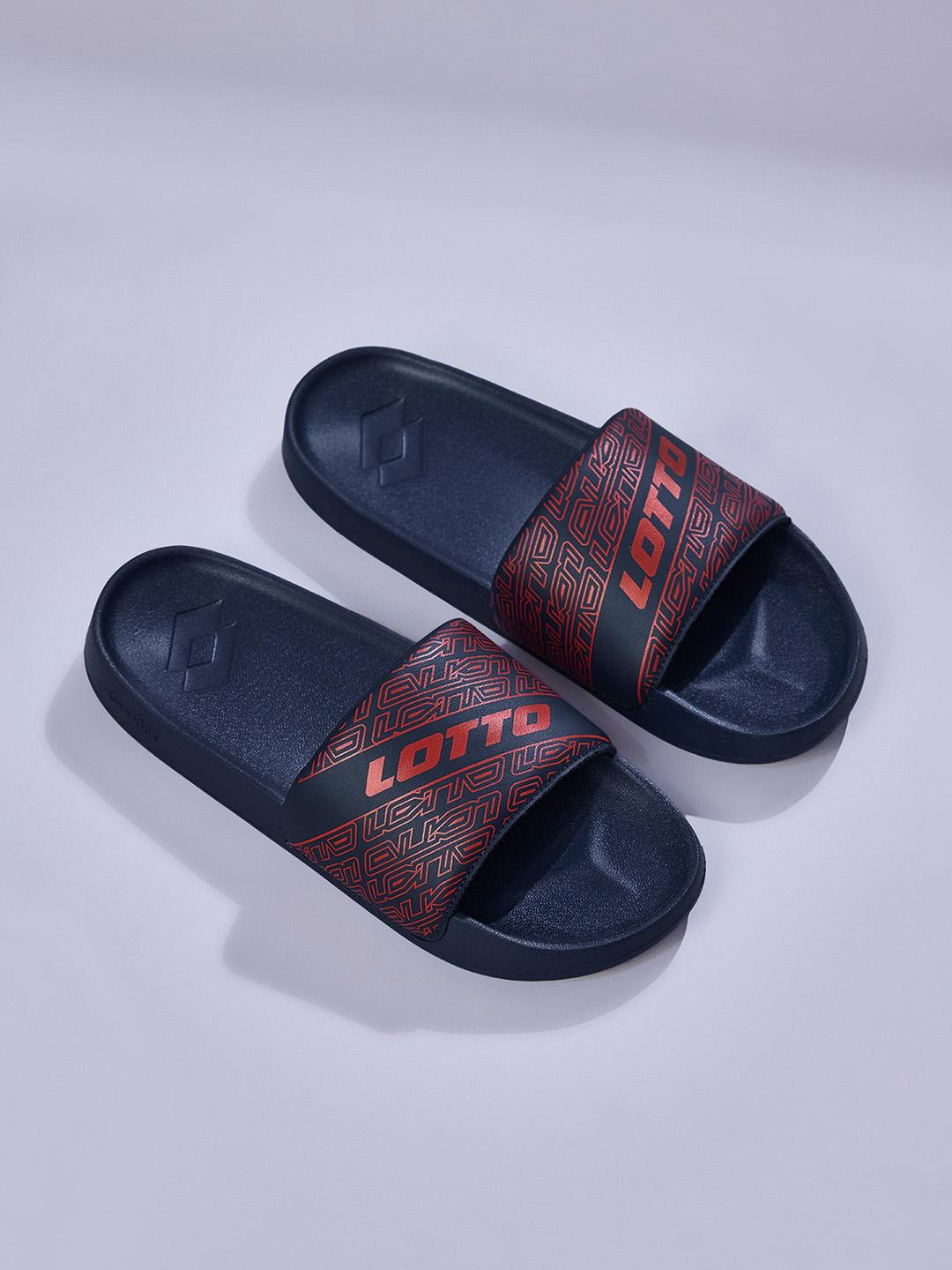 Buy Lotto Men Midway GFX Blue Slides - Flip Flops for Men 36472810 | Myntra